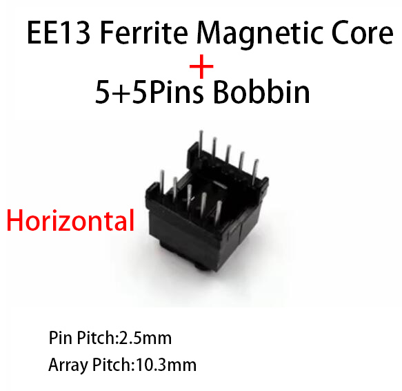 【Best value for money】 EE13 5+5 4+4 2+4 Pins 10/8/6P Mn-Zn PC40 ...