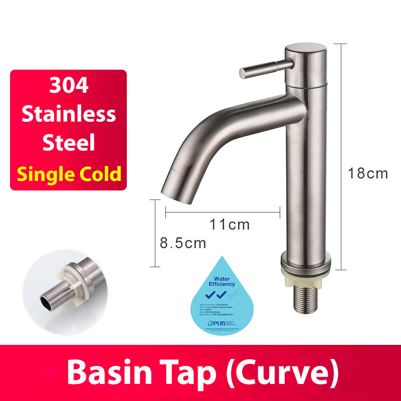 Kitchen Basin Sink Faucet Water Tap Stainless Steel 304 | Lazada Singapore