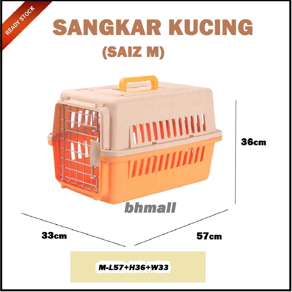Ready Stock Pet Carrier Cat Carrier/Bekas Kucing 1002 ( Saiz S/M/L ...