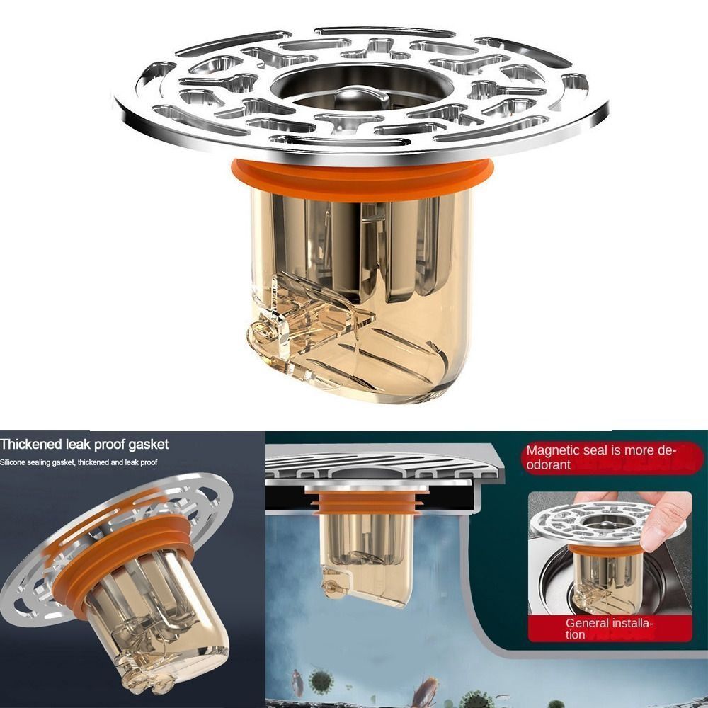 No Smell Self-Closing Floor Drain Core Large Filter Screen Sealing ...