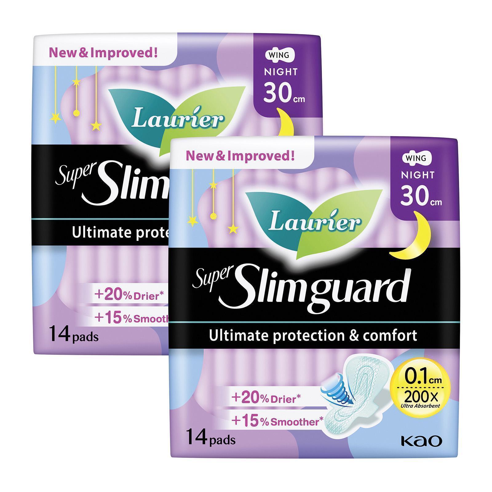 Laurier Super SlimGuard Night 30CM 14s Twin Pack | Lazada Singapore
