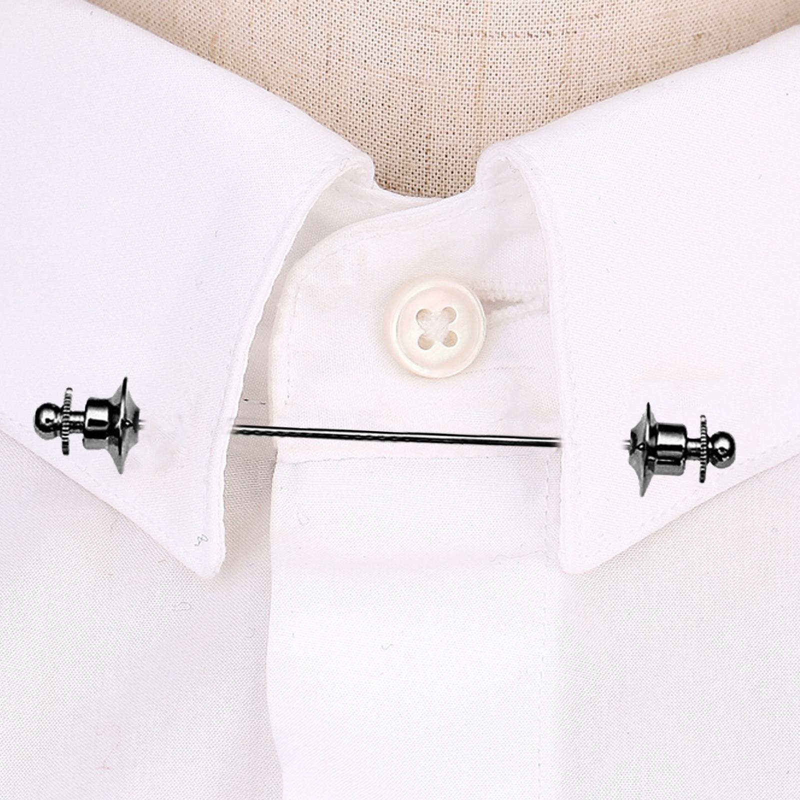 Aituan Classic Men's Shirt Collar Bar Tie Pin, Copper Formal Necktie ...