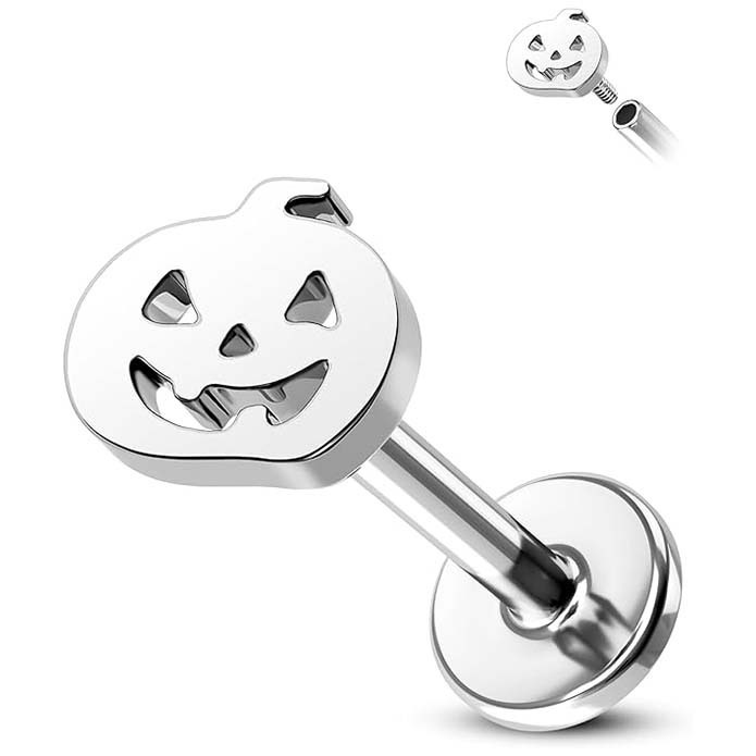 Halloween Funny Lip Stud New Stainless Steel Earrings Pumpkin Bat Ghost ...
