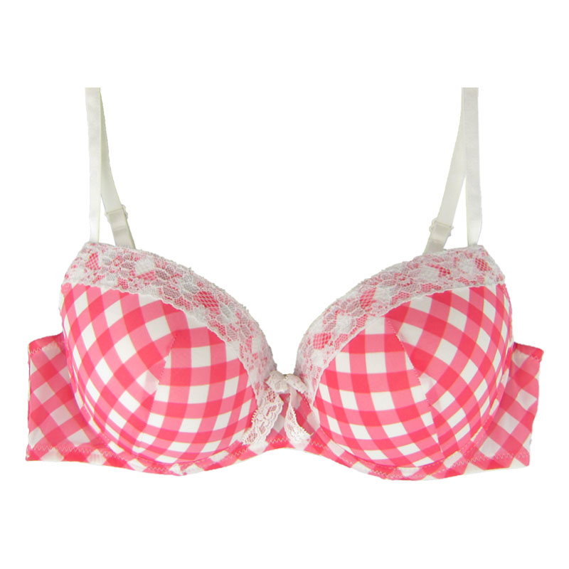 Push Up Women Bras Violet/Red Color Priting Geometric Patten Have B/C ...