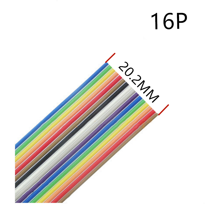 Length 1m Width 8-50Pin Rainbow Color Flat Ribbon Cable Idc FC Wire 1 ...