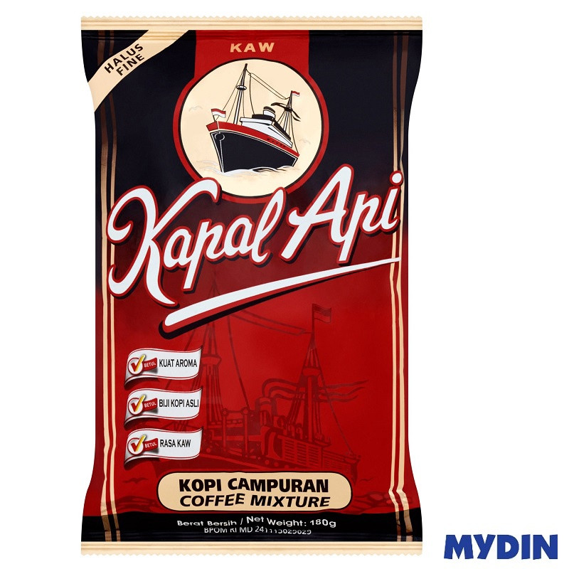Kopi Kapal Api Coffee Mixture Halus (180g) | Lazada