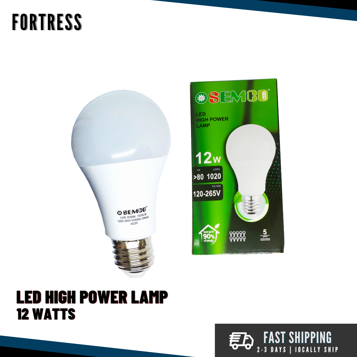 Fortress Semco LED 12W led bulb light High Power Lamp Buy 1 take 1 ...
