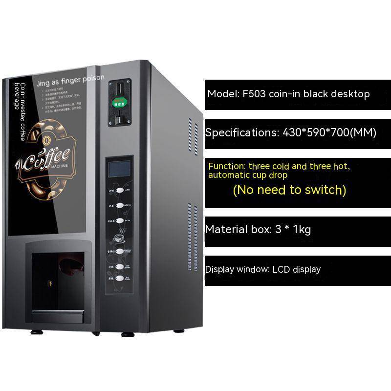 Coin coffee machine, commercial instant self-service vending machine ...