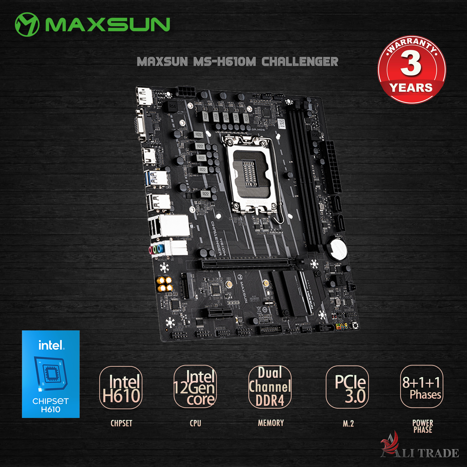 MAXSUN MS-H610M Challenger Motherboard | Lazada