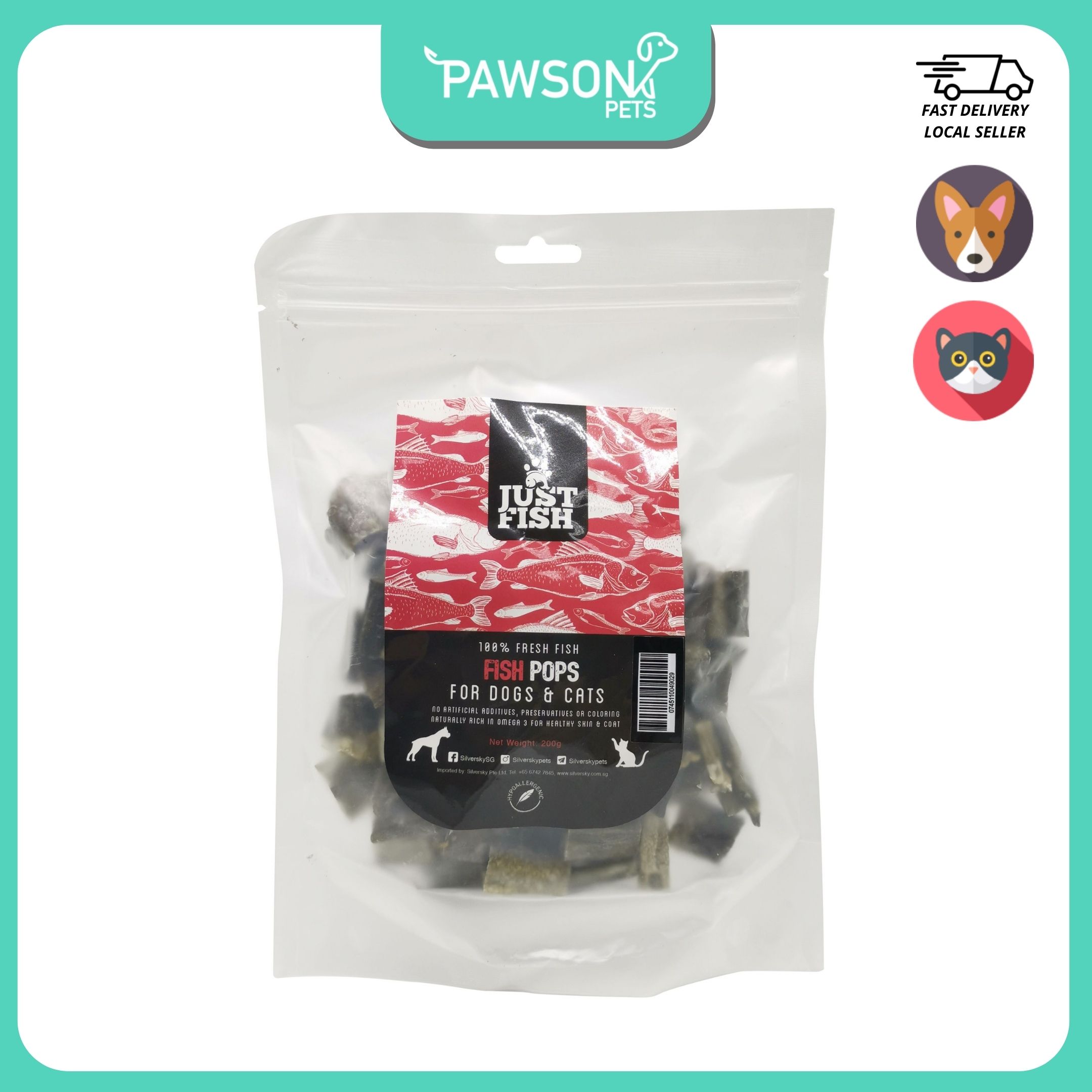 Just Fish Natural Fish Treats For Dogs & Cats,200g - Fish Fingers, Fish ...