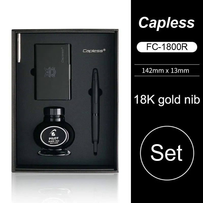 Pilot Capless press pen Black Samurai retractable tip FC-1800R metal ...