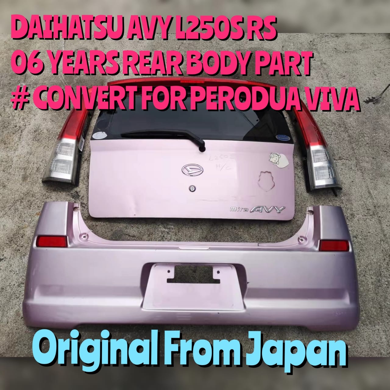 🇯🇵🇯🇵 Viva Avy L250S RS 06 Years Rear Bodypart / Body Part Set ( Convert ...