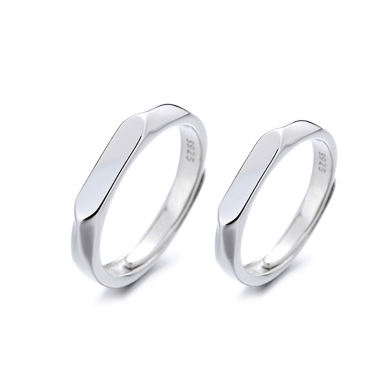 【I was hyped up】Your Name Couple Ring Imitation Silver Pair of Female ...