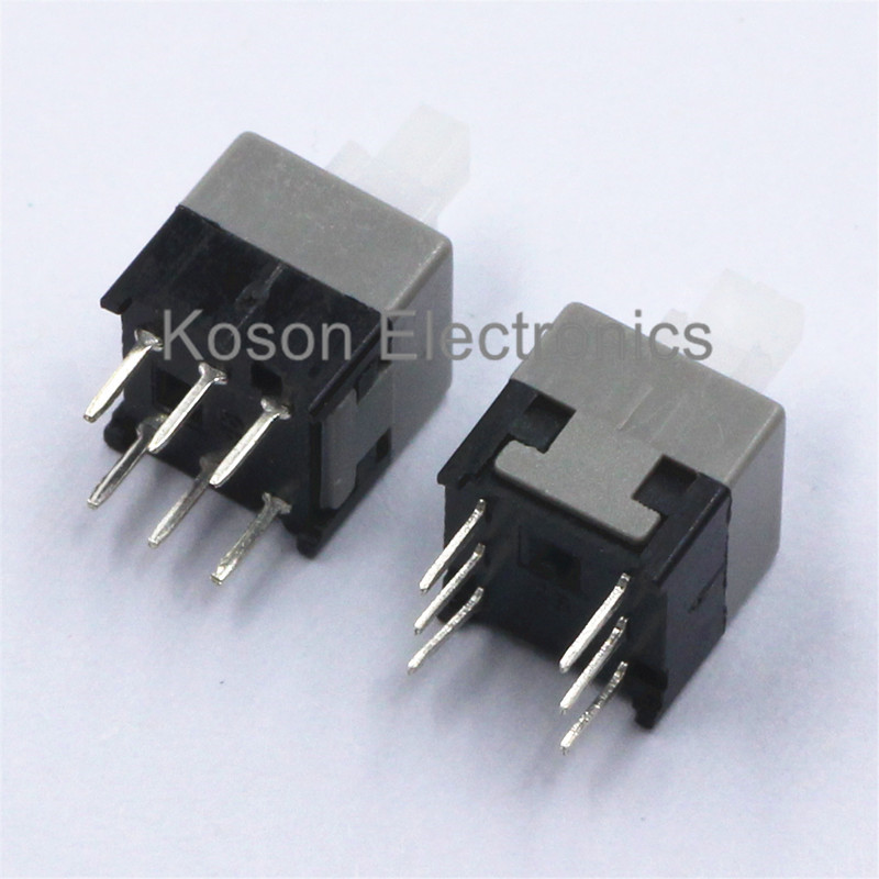 【TopazTrove】20pcs 6Pin Push Tactile Power Switch Self lock On/Off ...