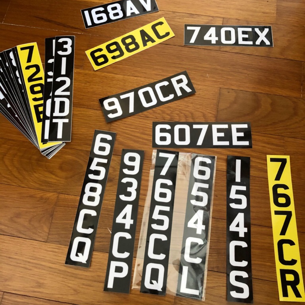 E-Scooter Numbering Sticker (E-Scooter LTA Compliant Identification ...