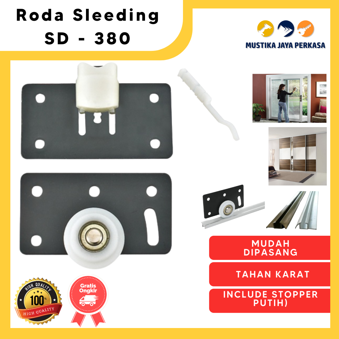 (4 SET) Roda Sleding SD 380 Pintu Lemari Geser Huben Harfit Twin Tesoro ...