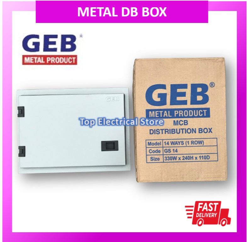 GEB EPS METAL CLAD DB 1 ROW 14 WAY DISTRIBUTION BOX ELECTRICAL BOX ...