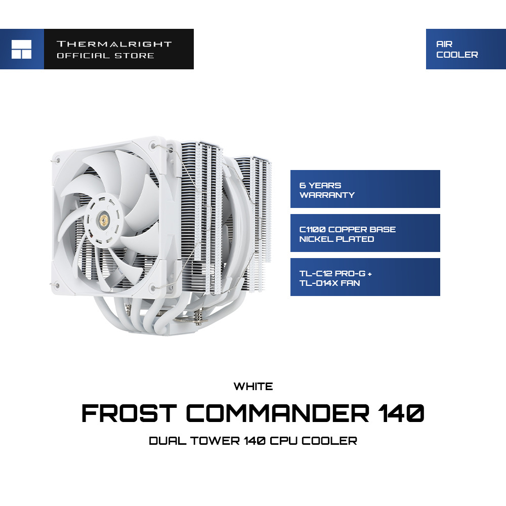 Thermalright Frost Commander FC140 Series Dual Tower 140 CPU Cooler ...
