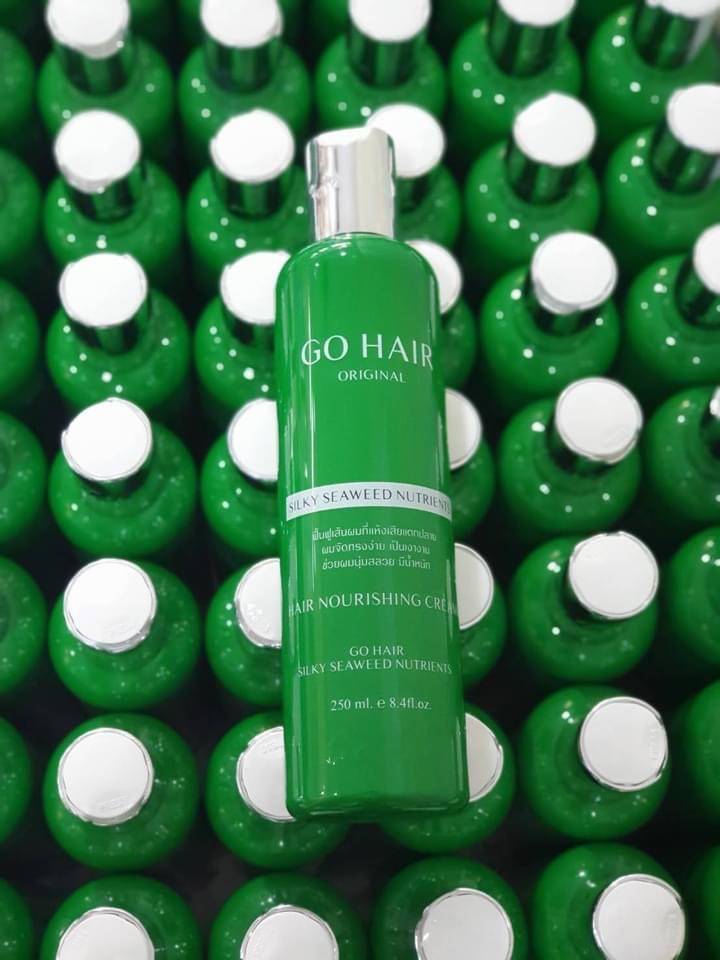 ขวดเขียวใหญ่ 250 มล. Go Hair Silky Seaweed Nutrients โกแฮร์ ซีวีส แฮร์ ...