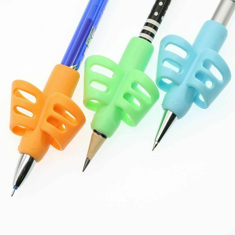 3pcs Two-Finger Three-Finger Silicone Pen Grip Color Student Writing ...