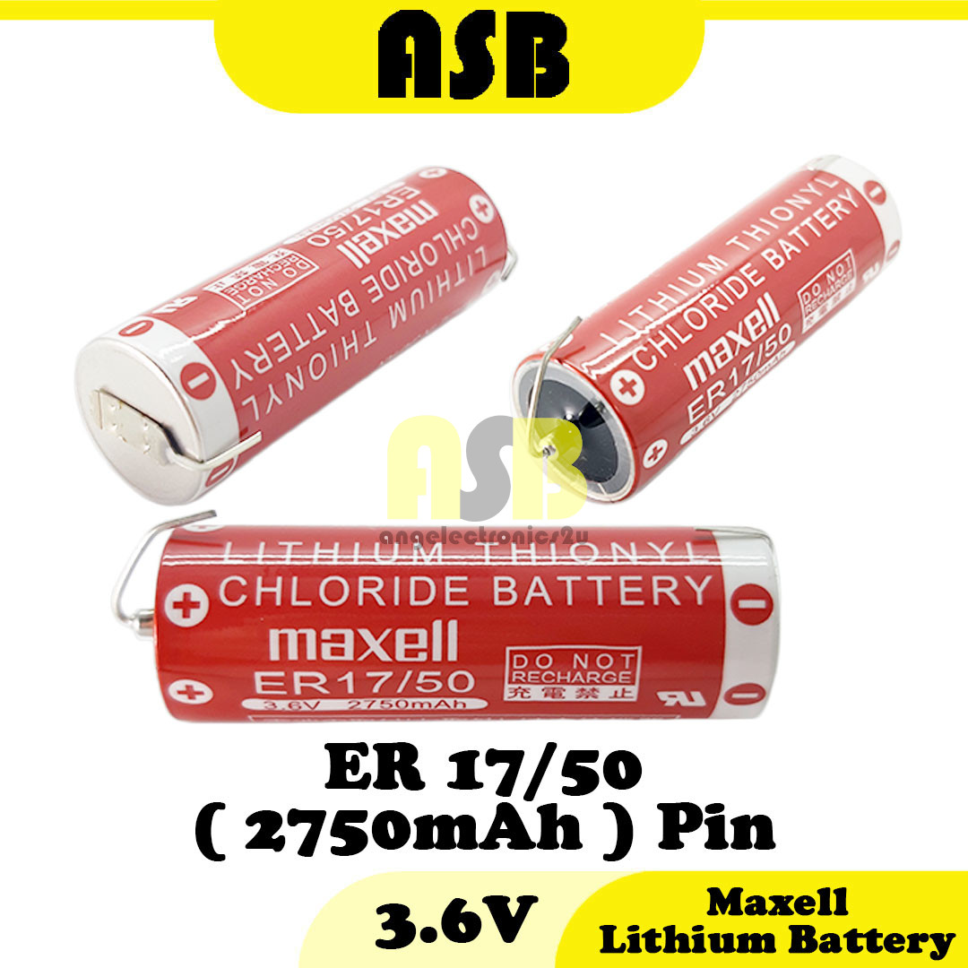 (1pc) MAXELL Lithium Battery 3.6V ( ER3 / ER17/33 / ER6 / ER17/50 ...