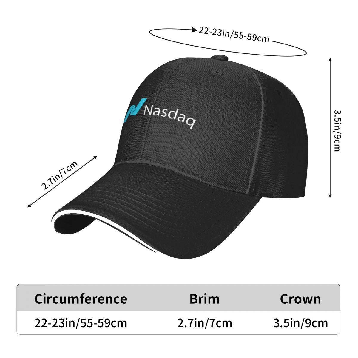 【Dream Sailing Store 】Nasdaq stock market Baseball Cap Kids Hat Sun Hat ...