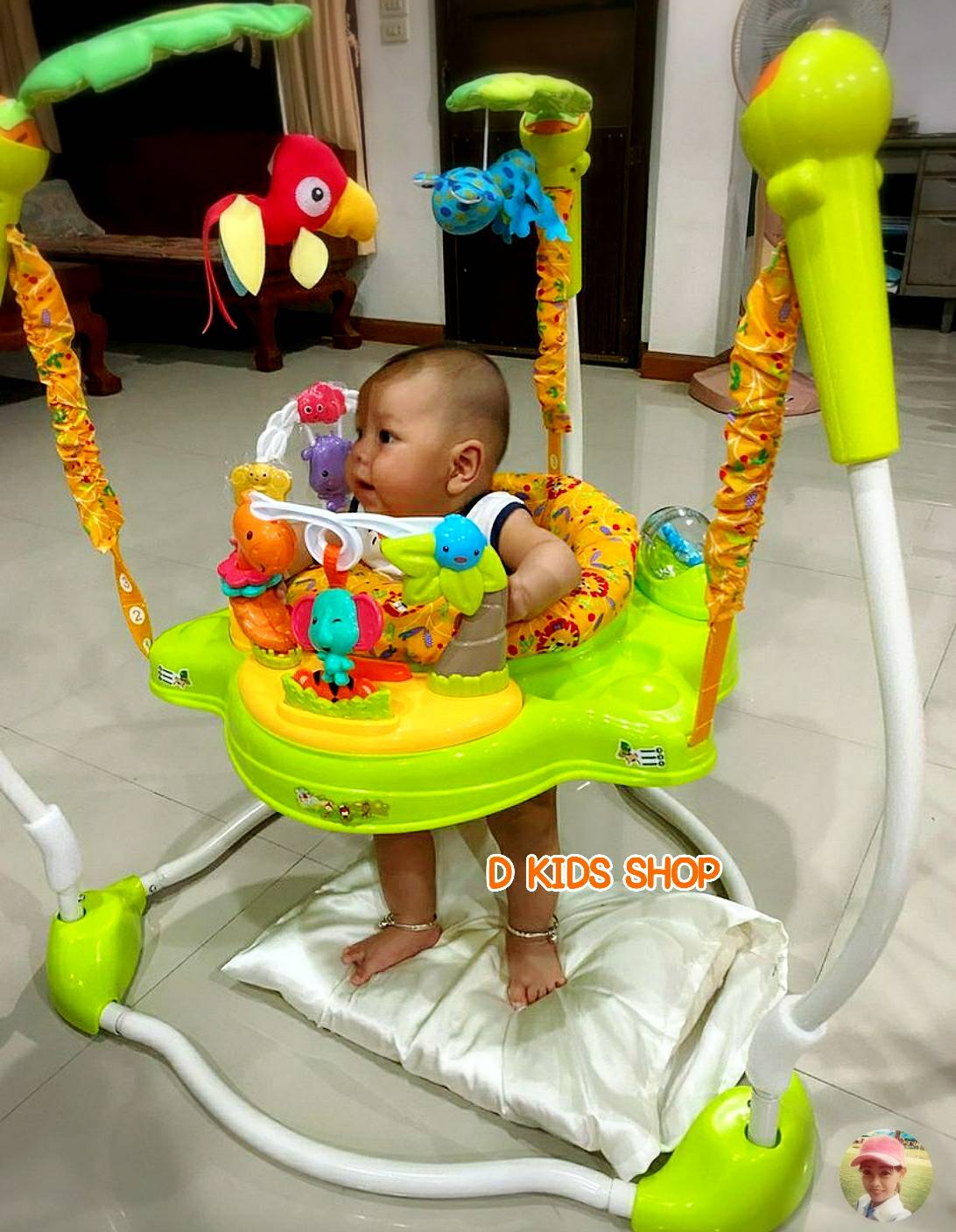 Jumperoo Jungle จั้มเปอร์เด็ก สีส้มสีสดใส มีดนตรี มีไฟ เสริมพัฒนาการ ...