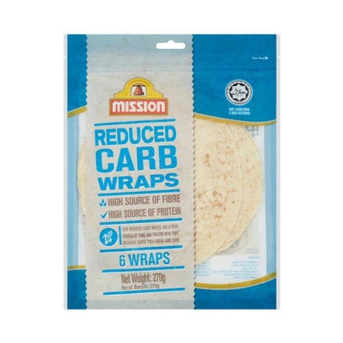 Mission Wraps [Reduced Carb] Tortilla 6pcs (270g) | Lazada PH