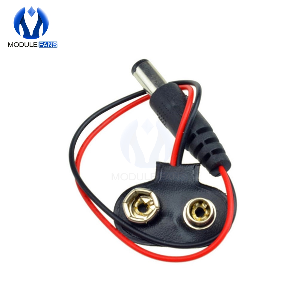 【Duoupa Store】5PCS Experimental 9V Battery Snap Power Cable to DC 9V ...