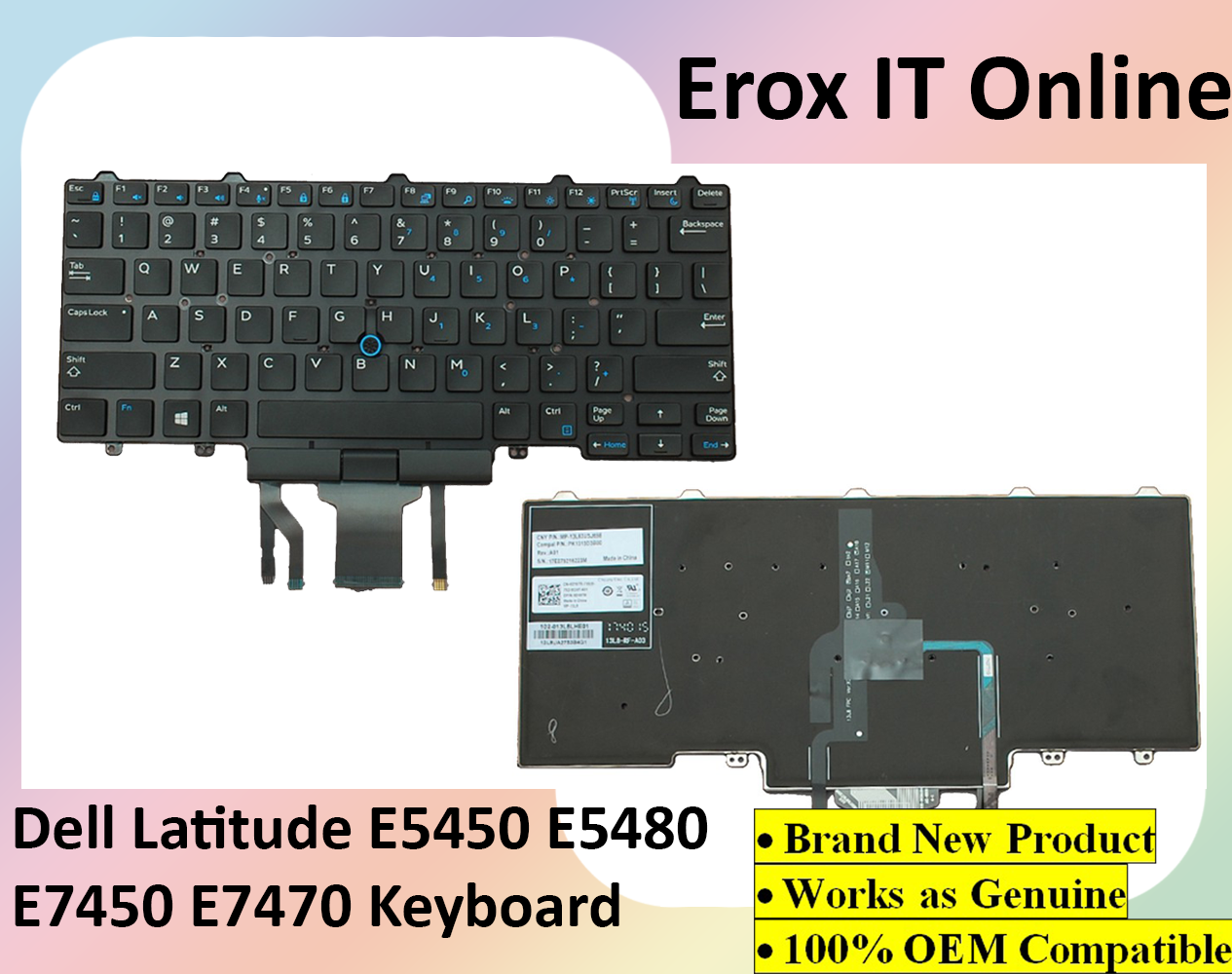 Dell Latitude E5450 E5470 E5480 E7450 E7470 E7480 Keyboard | Lazada