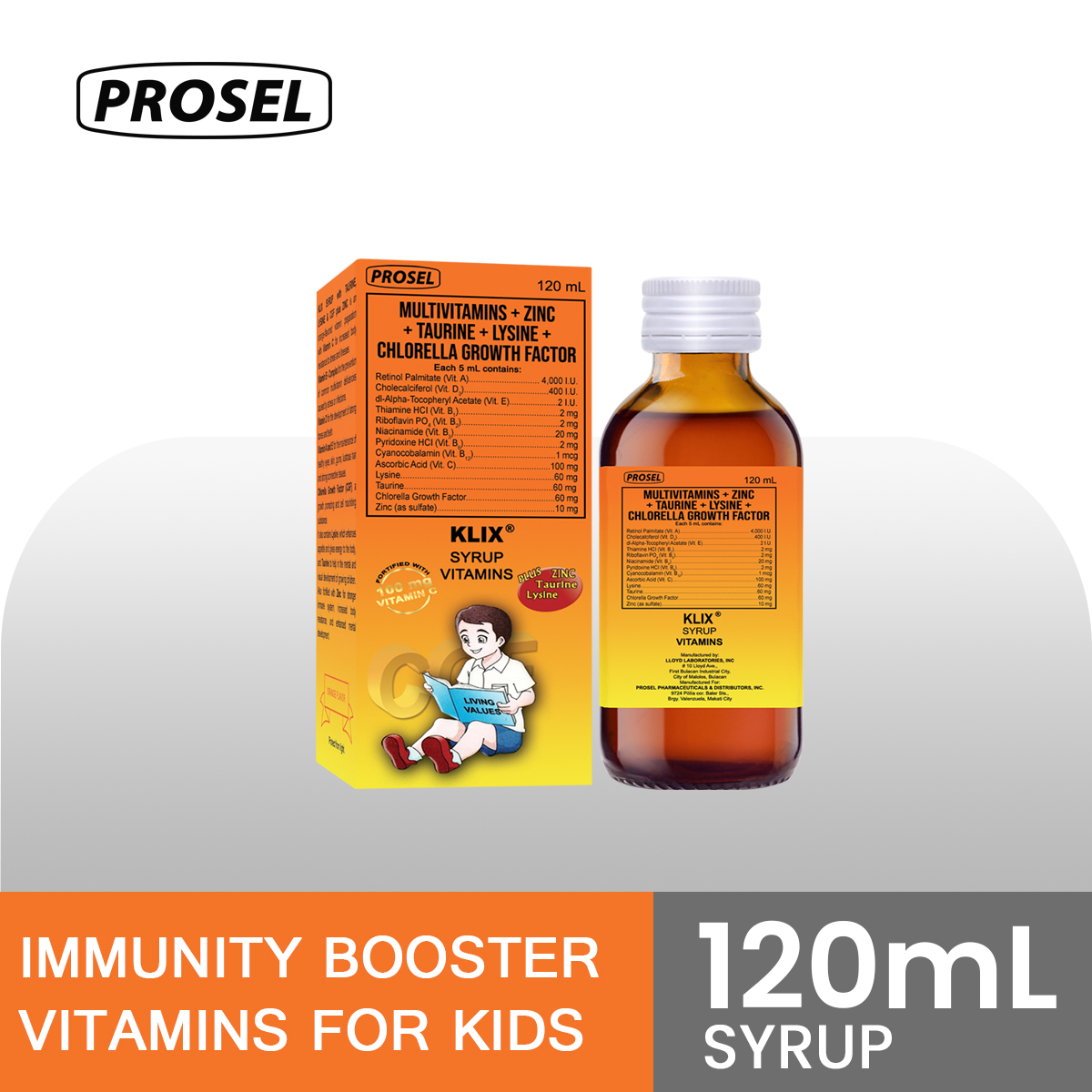 PROSEL KLIX SYRUP 120mL MULTIVITAMINS FOR KIDS WITH TLC | Lazada PH
