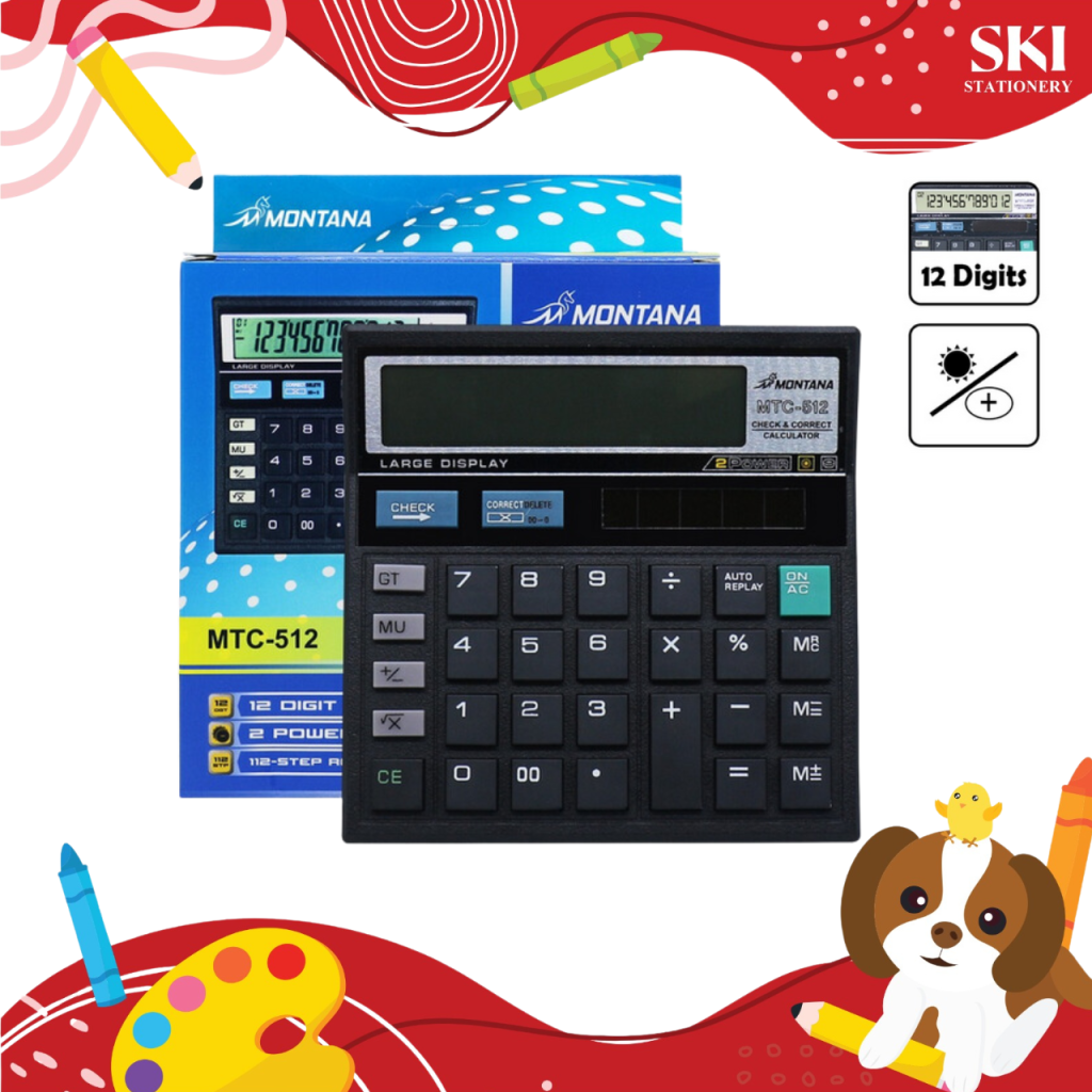 Kalkulator Meja / Kalkulator Besar / Calculator 12 Digit Montana MTC ...