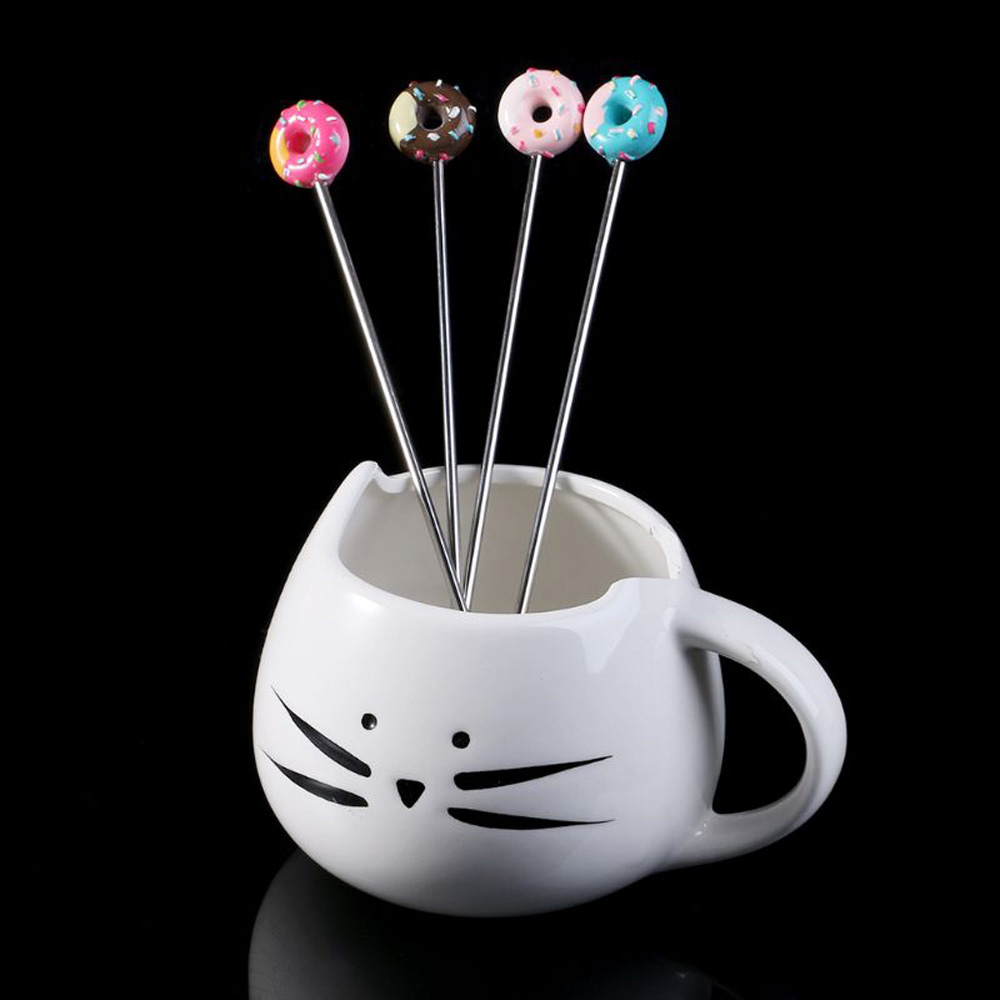 Stainless Steel Cute Juice Stirrer Agitator Swizzle Stick Stirring ...