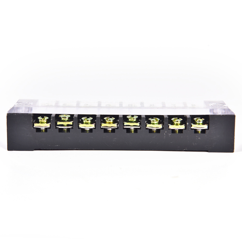 600V 15A 8 Positions Dual Rows Covered Barrier Screw Terminal Block ...
