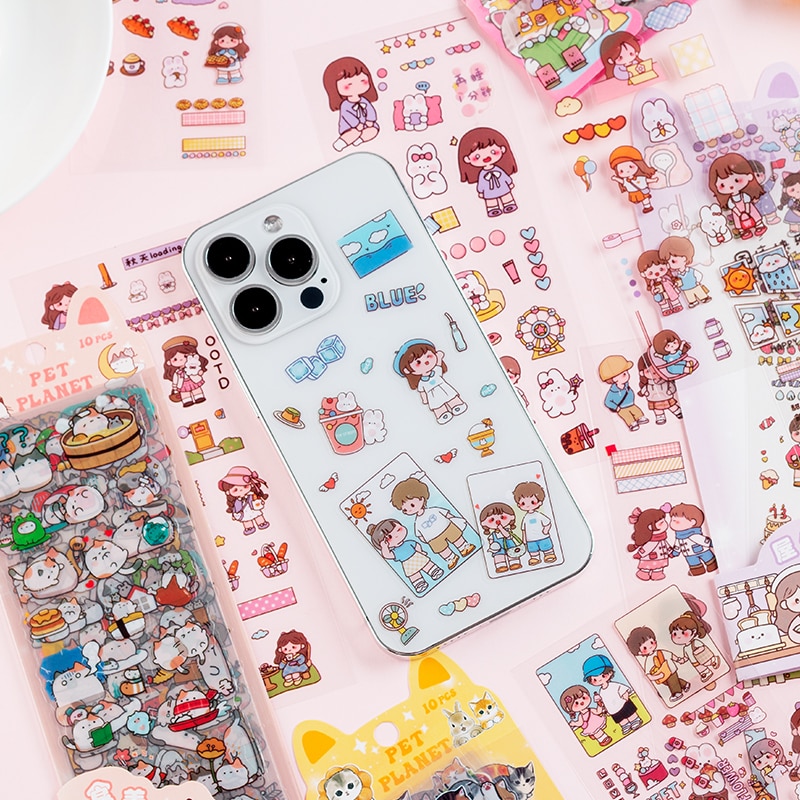 150PCS+ Card Kawaii Scrapbooking Bicycle Decals Gift Frog Students ...