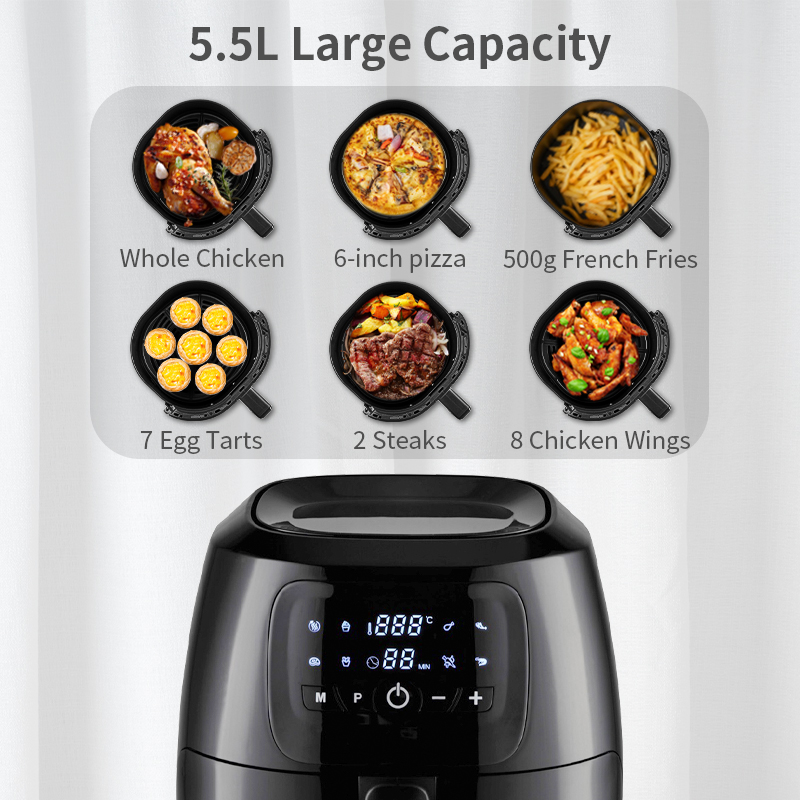 Simplus Air Fryer รุ่นใหม่ หม้อทอดไร้น้ำมัน ความจุขนาดใหญ่ 5.5L ตะแกรง ...