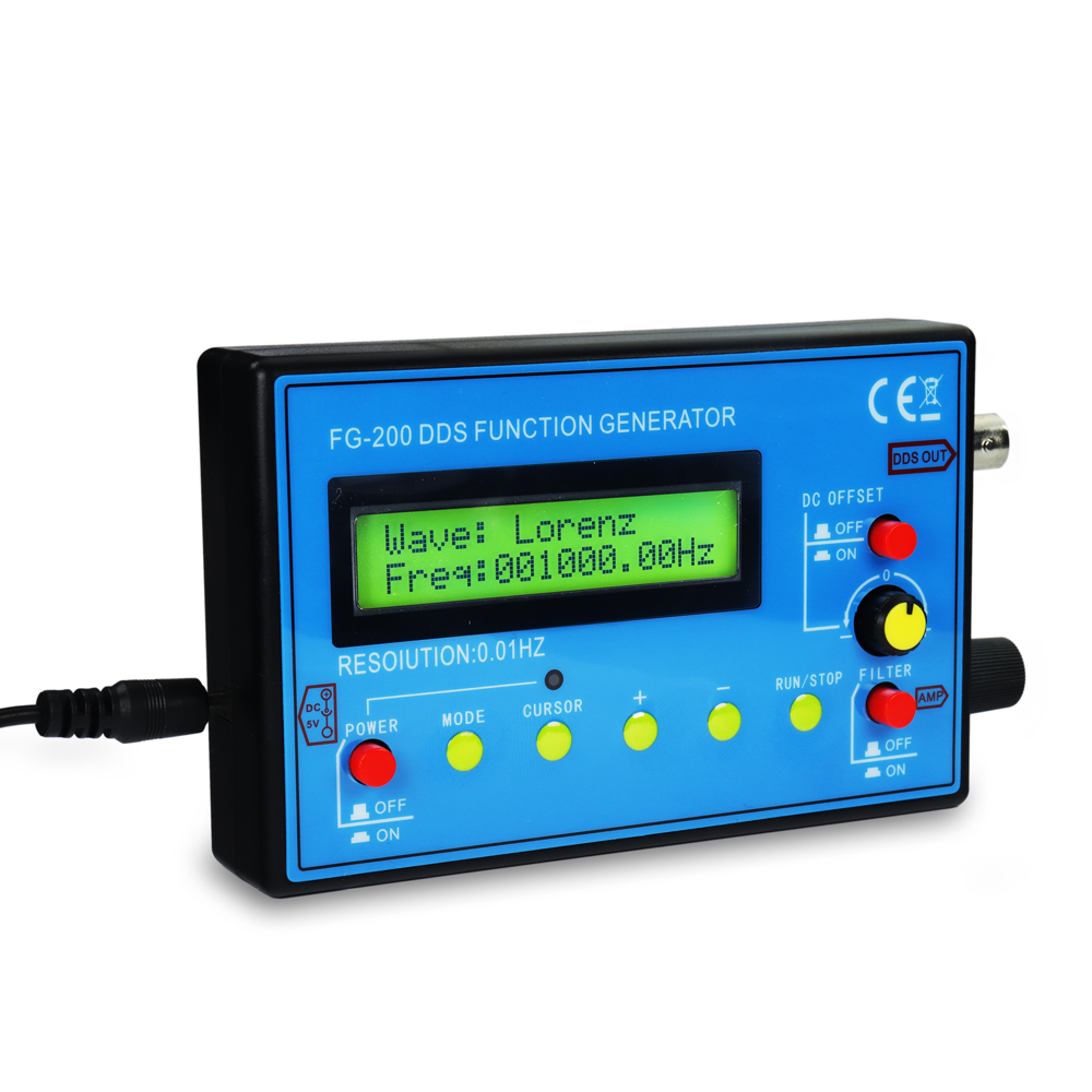 FG-200 DDS Function Signal Generator Frequency Counter 0.01Hz - 500KHz ...
