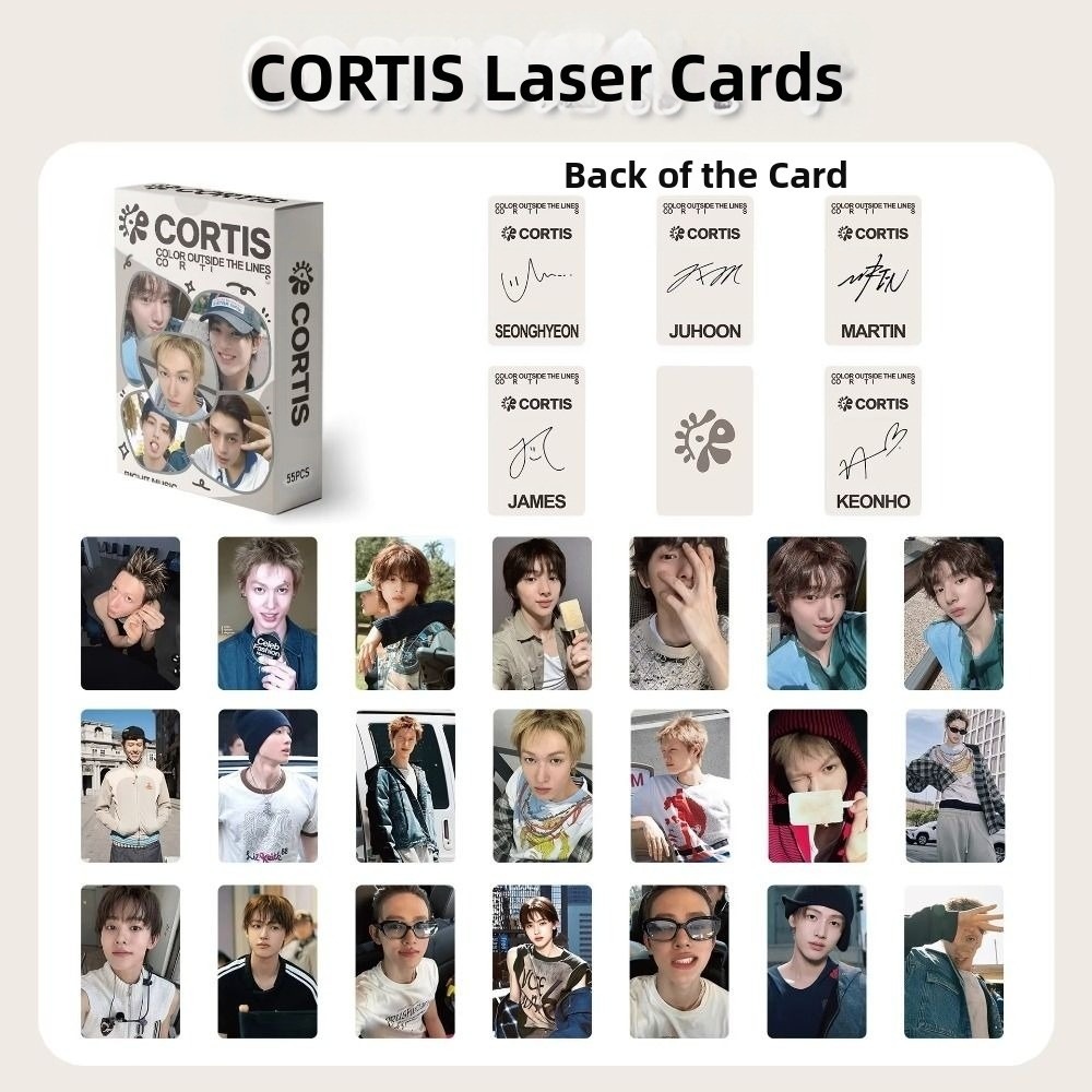 55Pcs/Box New HD Printed CORTIS Album Series Cards Martin James Juhoon ...