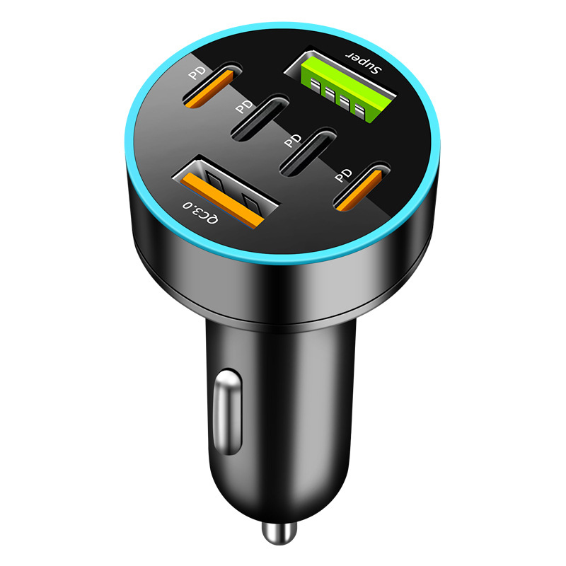 8-Port Car Charger 4USB+4Type-C PD Fast Charging Truck Vehicles Phone ...