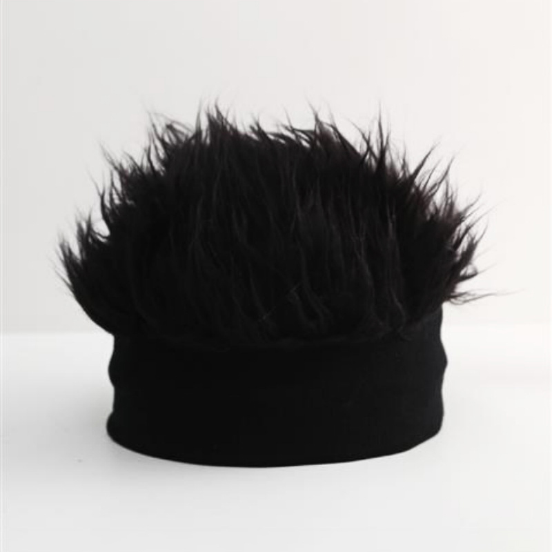 Creative Wig Hat Funny Novelty Street Hip Hop Beanie Hat Spiked Fake ...