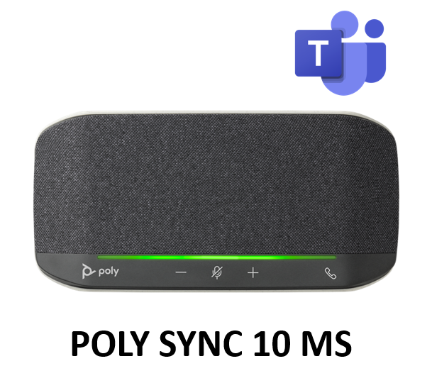 Poly Sync 10 USB Speakerphone USB-A, Comes with USB-C adapter - 2 Years ...