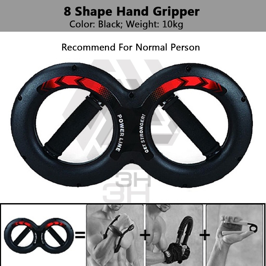 3H 8 Shape Hand Grip Exercise Hand Gripper for Training Forearm Grip ...