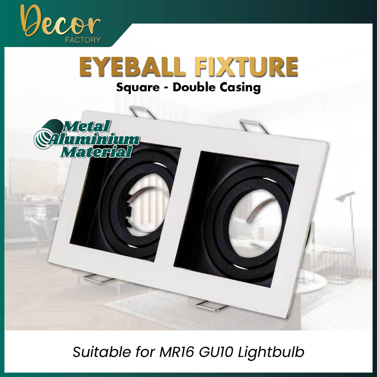 LED Eyeball Casing Fixture GU10 MR16 Black White Downlight Casing ...