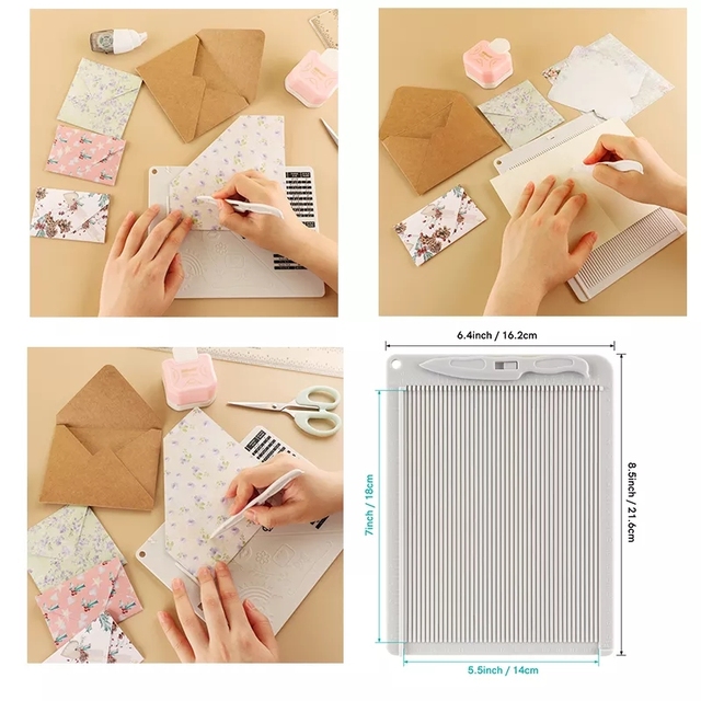 【The Quiet Page】Multi-Purpose Scoring Board And 3-Way Corner Punch Tool ...