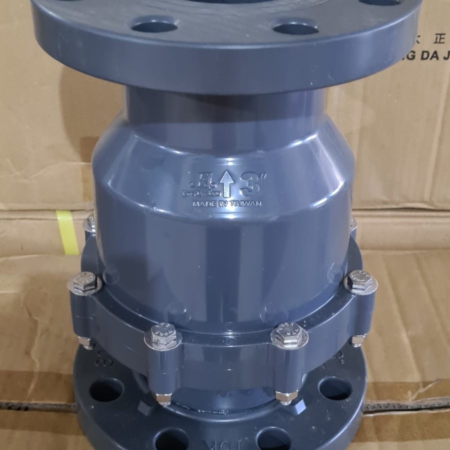 swing check valve FLANGE 3" inch kdj taiwan pvc aw | Lazada Indonesia