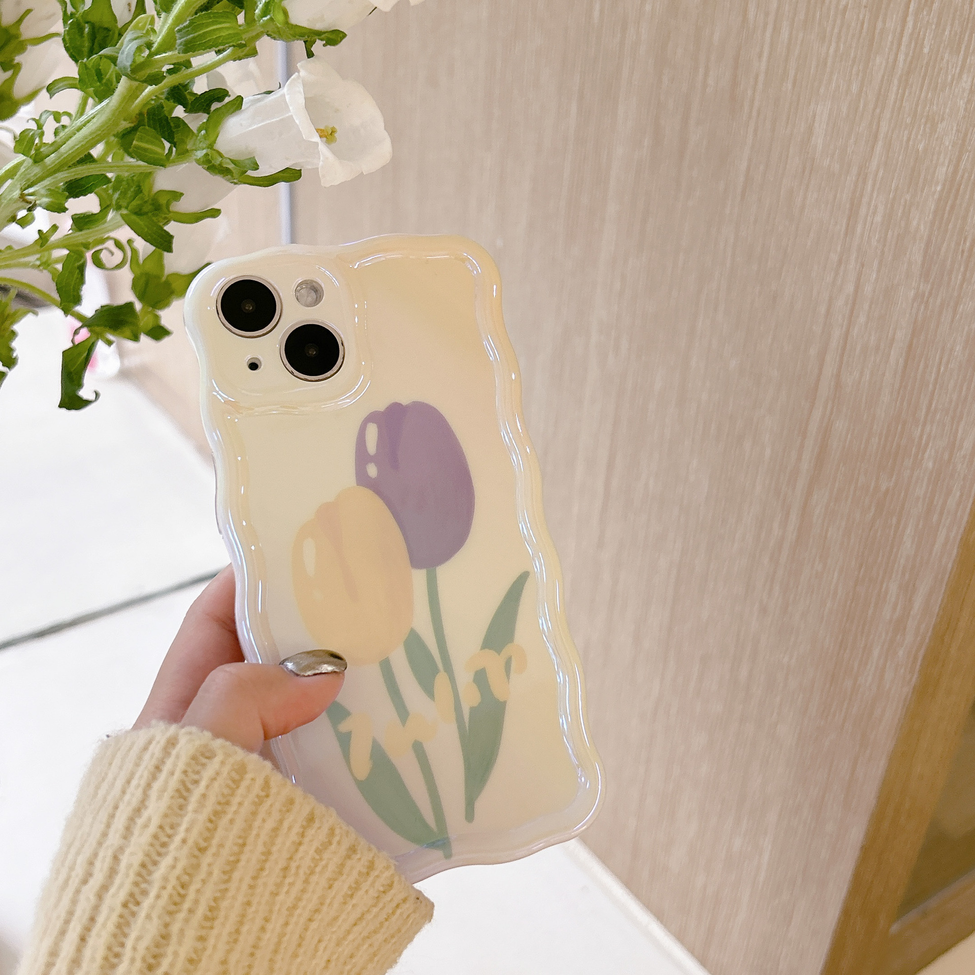 iPhone 11 Pro Max Oil Painting Flower Phone Case | Daraz.com.np