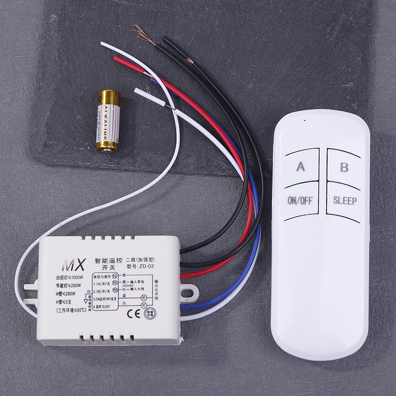 Tools Wireless Remote Control Light Switch 220V Receiver Transmitter ON ...