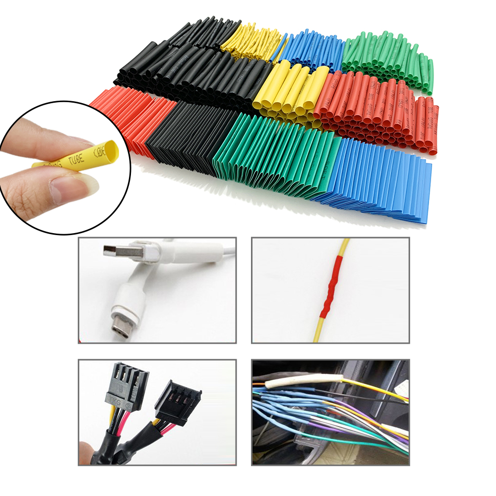 127-530pcs Heat Shrink 2:1 Shrinkable Wire Shrinking Wrap Tubing Wire ...