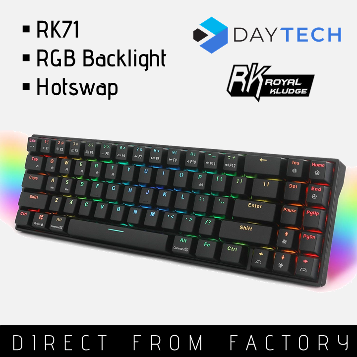 RK71 70% Mechanical Gaming Keyboard Royal Kludge Bluetooth Wireless ...