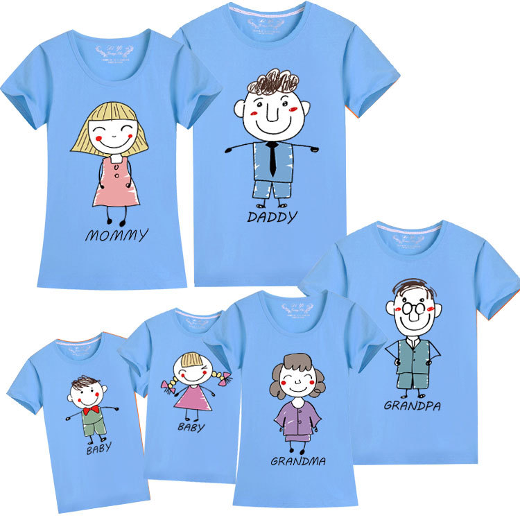 Three Generation 三代同堂 Family Cotton T-shirt CNY Family Outings ...